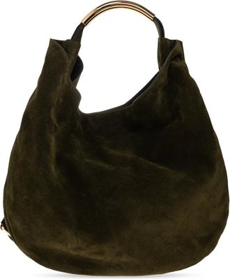 Moschino Femme, Sacs, Vert, Taille: ONE Size Suede Handbag