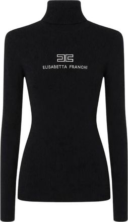 Elisabetta Franchi Pull Col Roul&eacute; - Noir