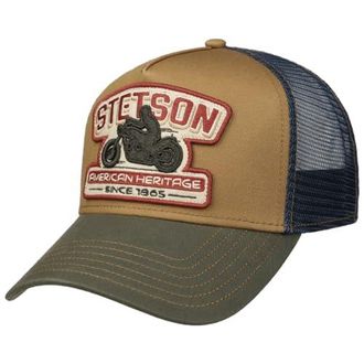 Stetson Casquette Trucker Biker Homme - de Baseball Mesh Snapback, avec visière, visière Été Printemps-été - Taille Unique Bleu
