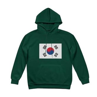 Generic Sweatshirts &Agrave; Capuche Mode Femmes Doublure Polaire Manches Longues Vintage Lacets Sweatshirts Cor&eacute;e du Sud Drapeau Imprim&eacute; Chemises Cordon Hoodie Haut