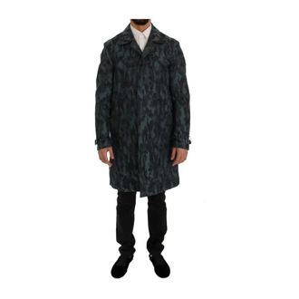 Dolce & Gabbana Blauer Camouflage Eleganz Trenchcoat - - Coats - Herren - Blau - M