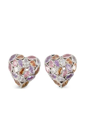 Self Portrait Ohrringe mit Herzform - Silber