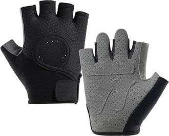 Generico Allzweck-Gewichtheber-Handschuhe, Fitnesshandschuhe mit Handgelenkstütze, gepolsterter Handflächenschutz, ohne Verrutschen, Gewichtheben, Training, F