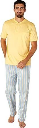 Achile Pyjama Manches Courtes et Pantalon Lines - Couleur - Jaune - Pointure - 4/Large