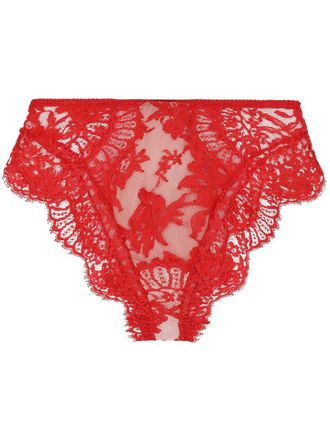 Dolce & Gabbana culotte en dentelle à taille haute - Rouge