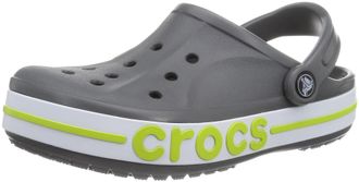 Crocs Bayaband Clogs f&uuml;r Damen und Herren mit Fersenriemen f&uuml;r sicheren Halt 42-43 EU Slate Grey/Lime Punch