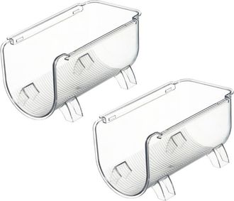 PartyKindom 2 Stück Stapelbare Flaschenregal aus Robustem Pet für Kühlschrank und Küchenschrank Praktischer Wasserflaschenhalter zur Getränkeaufbewahrung und Küch