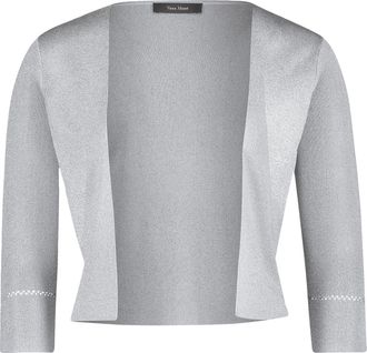 Vera Mont Damen Strickbolero ohne Verschluss Grau/Silber,XXL