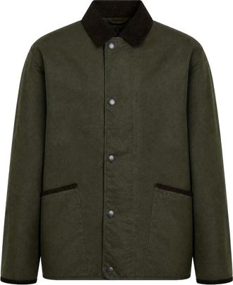 Barbour Veste Courte Liddesdale en Cire - Femme - Vestes - Vert - Taille: 36 FR