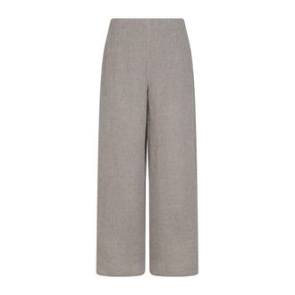 Emporio Armani Femme, Pantalons, Gris, Taille: 36 FR Wide Pantalons