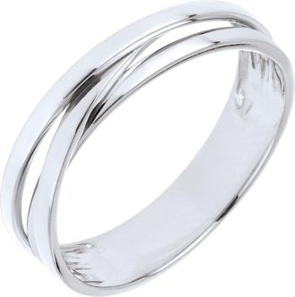 Edenly Trauring Saturntrilogie Variation - Weißgold - 9 Karat