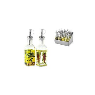 hOme 9336100 Set 12 Flaschen Glas Color Stöpsel Cc190 Arredo Tavola