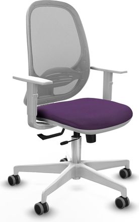 Piqueras y Crespo Stuhl mit R&uuml;ckenlehne, zylindrisch, mit wei&szlig;en Armlehnen, h&ouml;henverstellbare Lendenwirbelst&uuml;tze, ausgestattet mit Syncro/Traslack und Schneideschaum, G