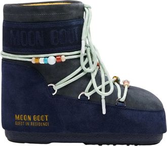 Moon Boot Femme, Chaussures, Gris, Taille: 39 EU Icon Low Beaded Suede Boot