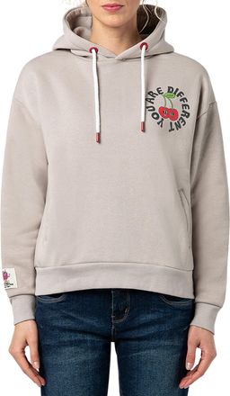 Sublevel Damen Hoodie mit Sommer-Backprint beige XL