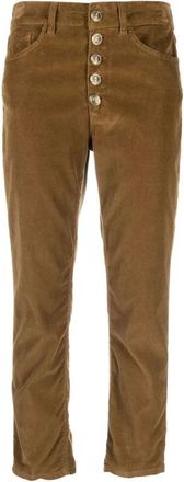 Dondup Femme, Pantalons, Brun, Taille: W30 Jeans Cropped Boutonn&eacute;s
