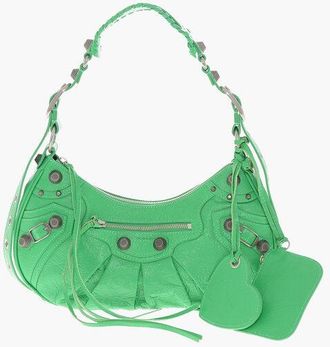 Balenciaga Crinkled Leather LE CAGOLE Shoulder Bag with Heart-Shaped Mi Gr&ouml;&szlig;e Uni