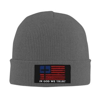 Generic Nous Avons Confiance en Dieu Femme Homme Bonnet De Trawler Coupe-Vent Bonnets Tricot&eacute; &Eacute;pais Bonnet De P&ecirc;cheur pour Course &Agrave; Pied Jogging Le Quotidien