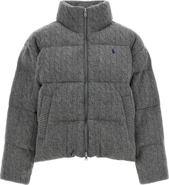 Polo Ralph Lauren Kabelstrick-Jacke aus Wolle und Kaschmir - - Jackets - Damen - Grau - L