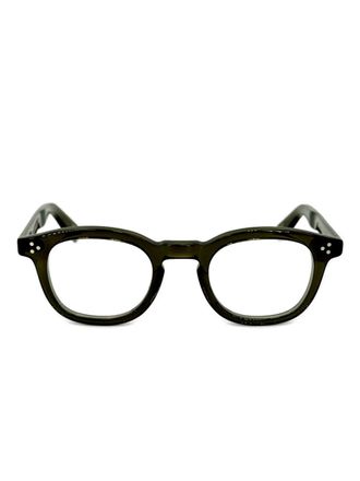 Yellows Plus LAKE Brille mit rundem Gestell - Gr&uuml;n