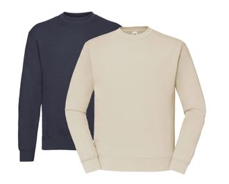 Fruit Of The Loom Herren 62-202-0 Set-IN Sweatshirts 1er/2er - 1x Deep Navy, 1x Natural & 1x HLKauf Block - Gr&ouml;&szlig;e: XXL