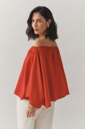 Laura Ashley Langarmbluse Laura Ashley schulterfreie Langarmbluse (1-tlg)