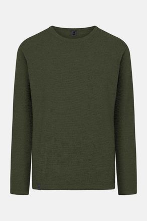 Hanseheld Herren Strickpullover Merino Oliv Gr&uuml;n