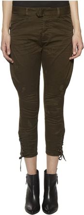 Dsquared2 Femme, Pantalons, Vert, Taille: 34 FR Cargo Cotton Pantalons
