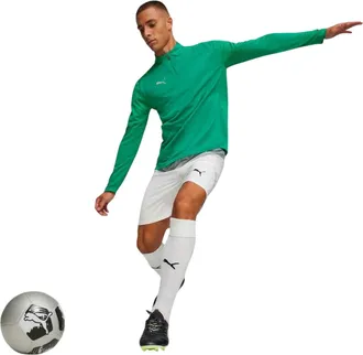 Puma TeamFinal 24 Oberteil f&uuml;r Herren, mit kurzem Rei&szlig;verschluss, Training (Gr&uuml;n)