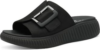 Jana Femme Damen Pantolette Vegan Sandale, Noir, 37 EU