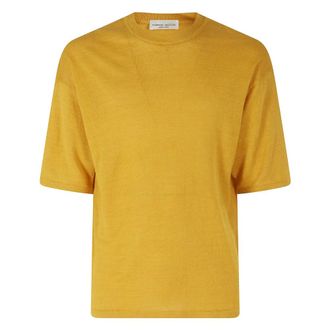 Roberto Collina Homme, Pulls, Jaune, Taille: M Pull col rond