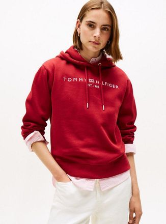 Tommy Hilfiger Kapuzensweatshirt MDRN REG CORP LOGO HOODIE mit gesticktem Logo-Schriftzug