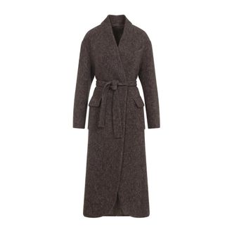 Brunello Cucinelli Luxuri&ouml;ser Brauner Wollmantel Aw25 - - Coats - Damen - Braun - M