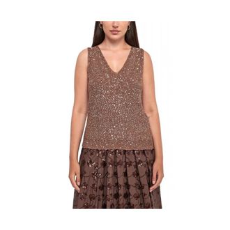 Max Mara Acaici V-neck Top - - Knitwear - Damen - Braun - L