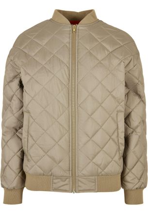 Urban Classics Damen Ladies Oversized Diamond Quilted Bomber Jacket Khaki, S