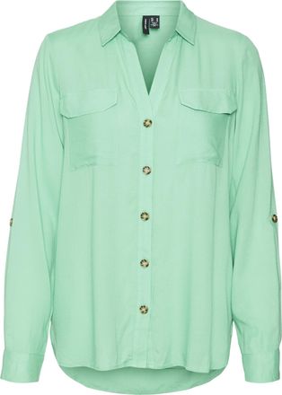Vero Moda Damen Vmbumpy L/S Shirt New WVN Ga Noos Langarmbluse, Katydid,M