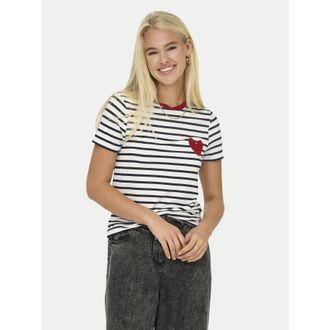 Only T-Shirt Heart 15318959 Wei&szlig; Regular Fit