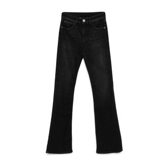 Emporio Armani Schwarze Schlagjeans aus Denim - - Jeans - Damen - Schwarzk - W27