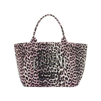 Ganni Femme, Sacs, Violet, Taille: ONE Size Leopard Medium Tote