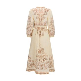 Zimmermann Womens Beige Linen Casual Dress