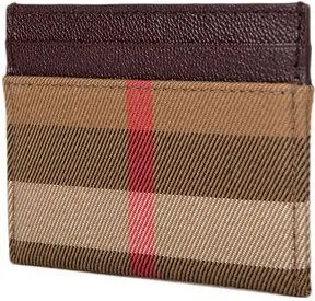 Burberry House Check Cotton Card Case - Brown