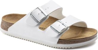 Birkenstock Arizona Semelle Professionnelle Unisexe Adulte Super Grip Birko Flor Blanc EU (41), Blanc., 41 EU