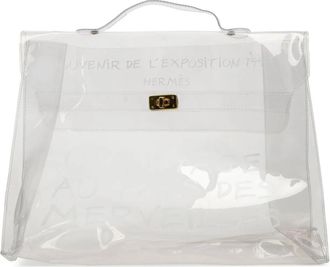 Herm&egrave;s Crossbody Bags - Vinyl Souvenir De L Exposition Kelly Handbag - Gr. unisize - in Wei&szlig; - f&uuml;r Damen