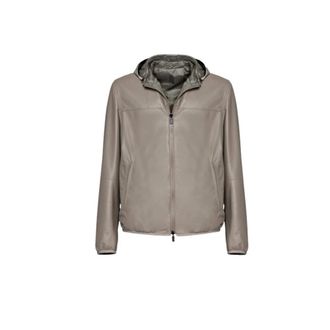 Gimos Wende-Lederjacken-Hoodie - - Jackets - Herren - Beige - 4XL