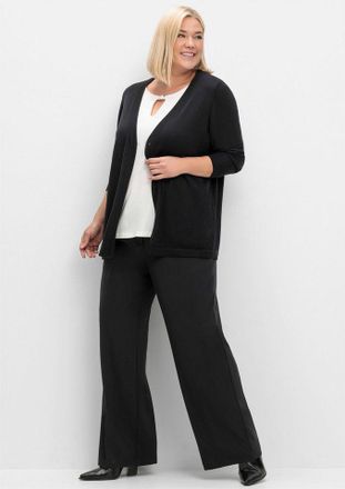 Sheego Strickjacke Strickjacke Langarm aus feinem Viskosemix