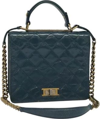 Chanel Pre-owned Cuir sacs-chanel - Femme - Pre-owned - Vert - Taille: ONE Size