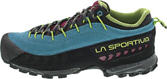 La Sportiva W Tx 4 Blau - Leichter robuster Damen Leder-Approachschuh, Größe EU 38.5 - Farbe Topaz - Red Plum