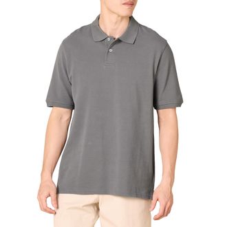 Amazon Essentials Herren Polohemd aus Baumwollpiqu&eacute; in normaler Passform (erh&auml;ltlich in &Uuml;bergr&ouml;&szlig;en), Grau, XXL