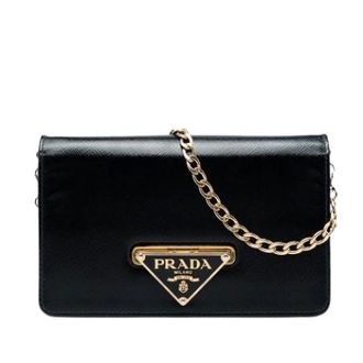 Prada Sac bandouli&egrave;re Saffiano Pre-owned - Femme - Pre-owned - Noir - Taille: ONE Size