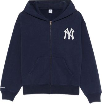 Sporty & Rich Femme, Sweatshirts et sweats &agrave; capuche, Bleu, Taille: 36 FR Sweat &agrave; capuche zipp&eacute;